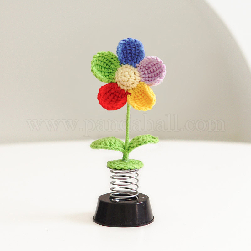 Wholesale Cute Yarn Flower Spring Car Dashboard Ornament - Pandahall.com
