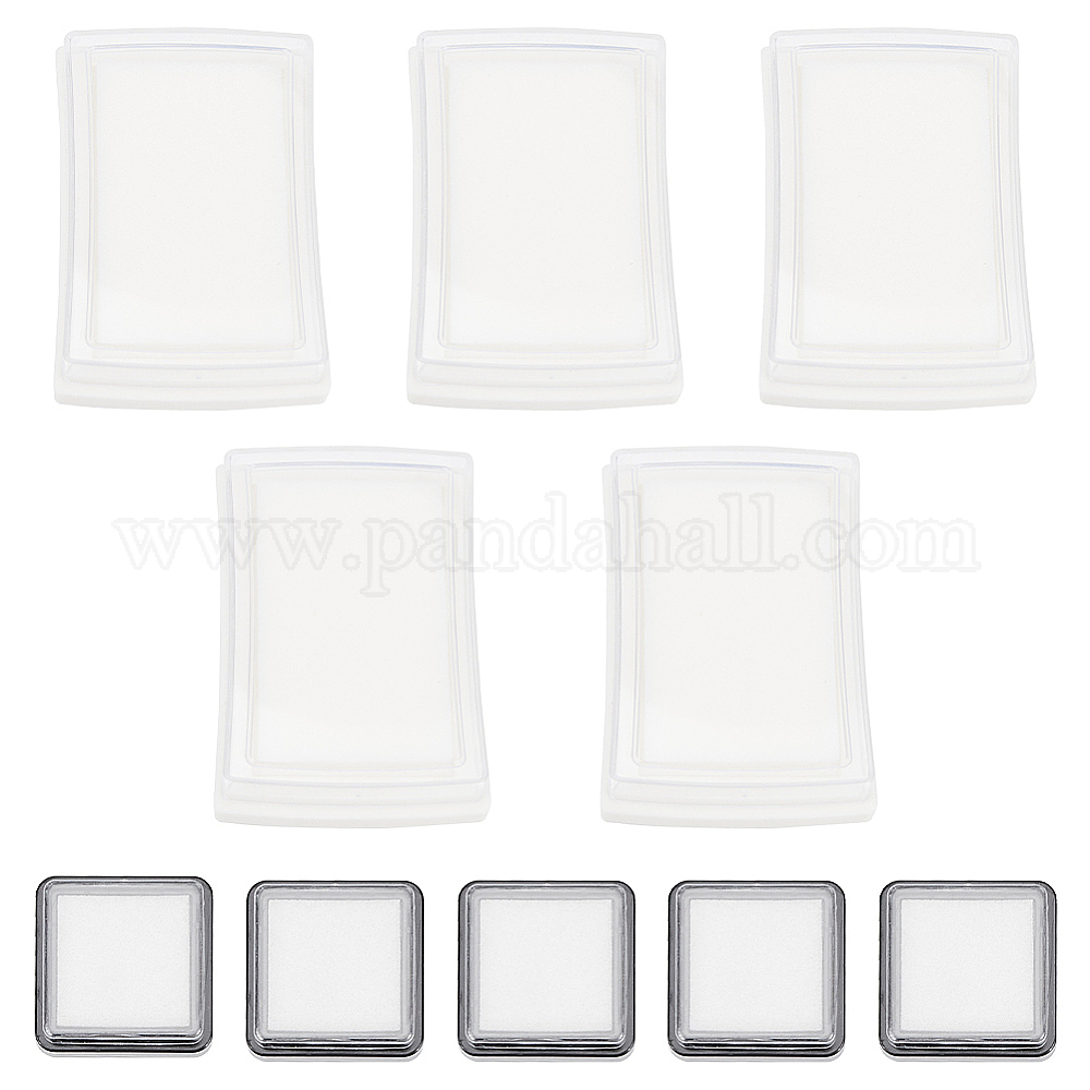 Wholesale 10Pcs 2 Styles Plastic Blank Ink Pads - Pandahall.com