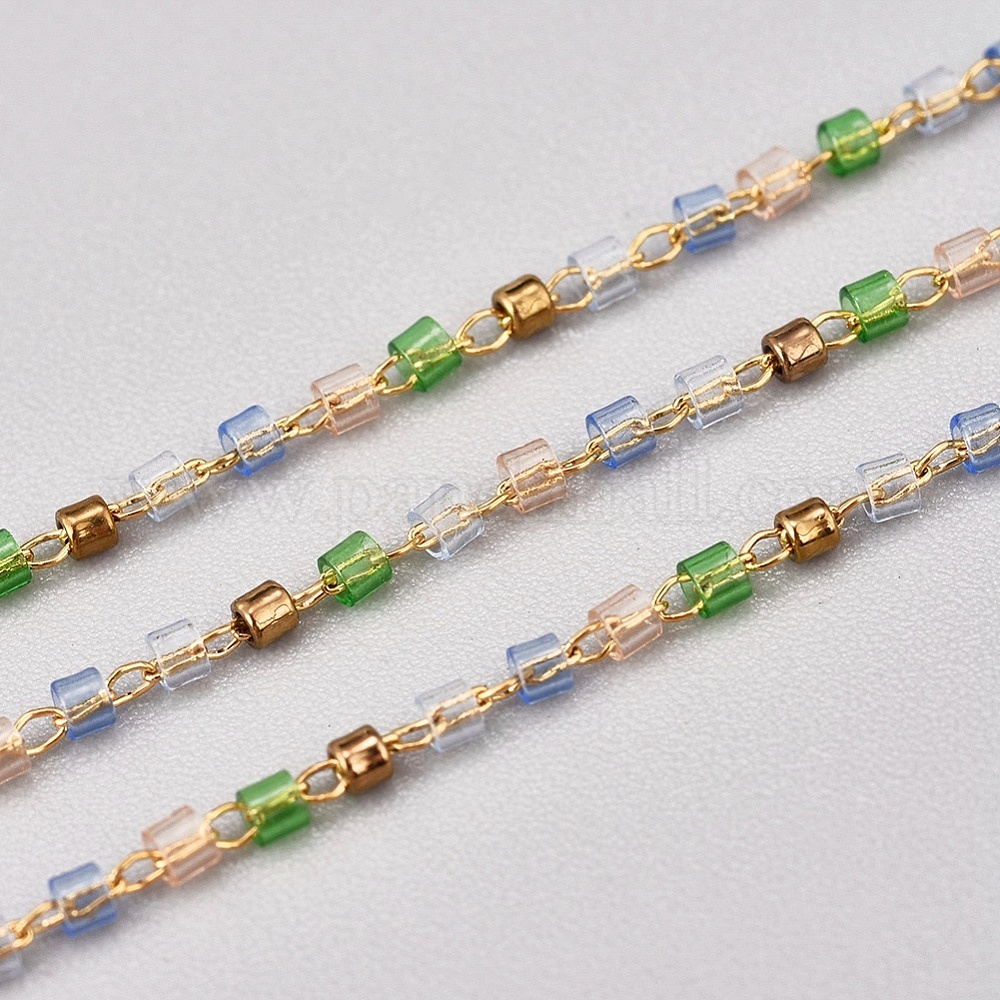 Wholesale Handmade Glass Seed Beaded Chains - Pandahall.com