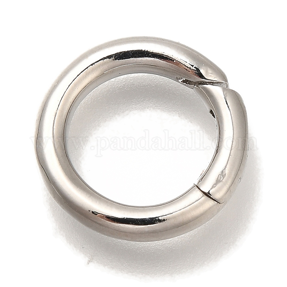 Wholesale Rack Plating Brass Spring Gate Rings - Pandahall.com