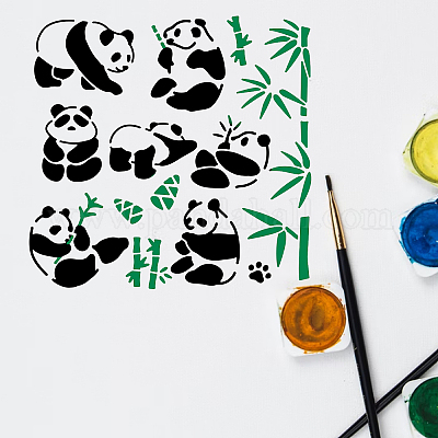 panda stencil design