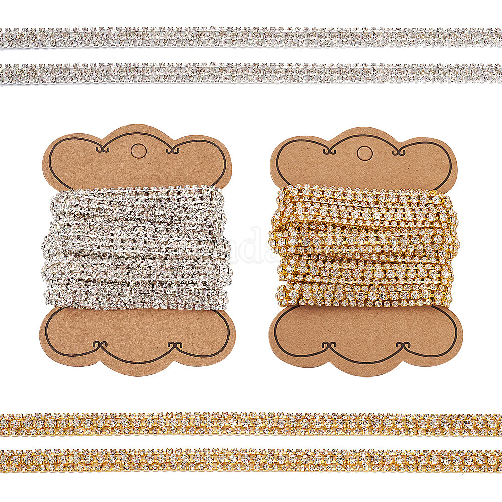 Wholesale 4 Yards 2 Colors Rhinestone Cup Chains - Pandahall.com