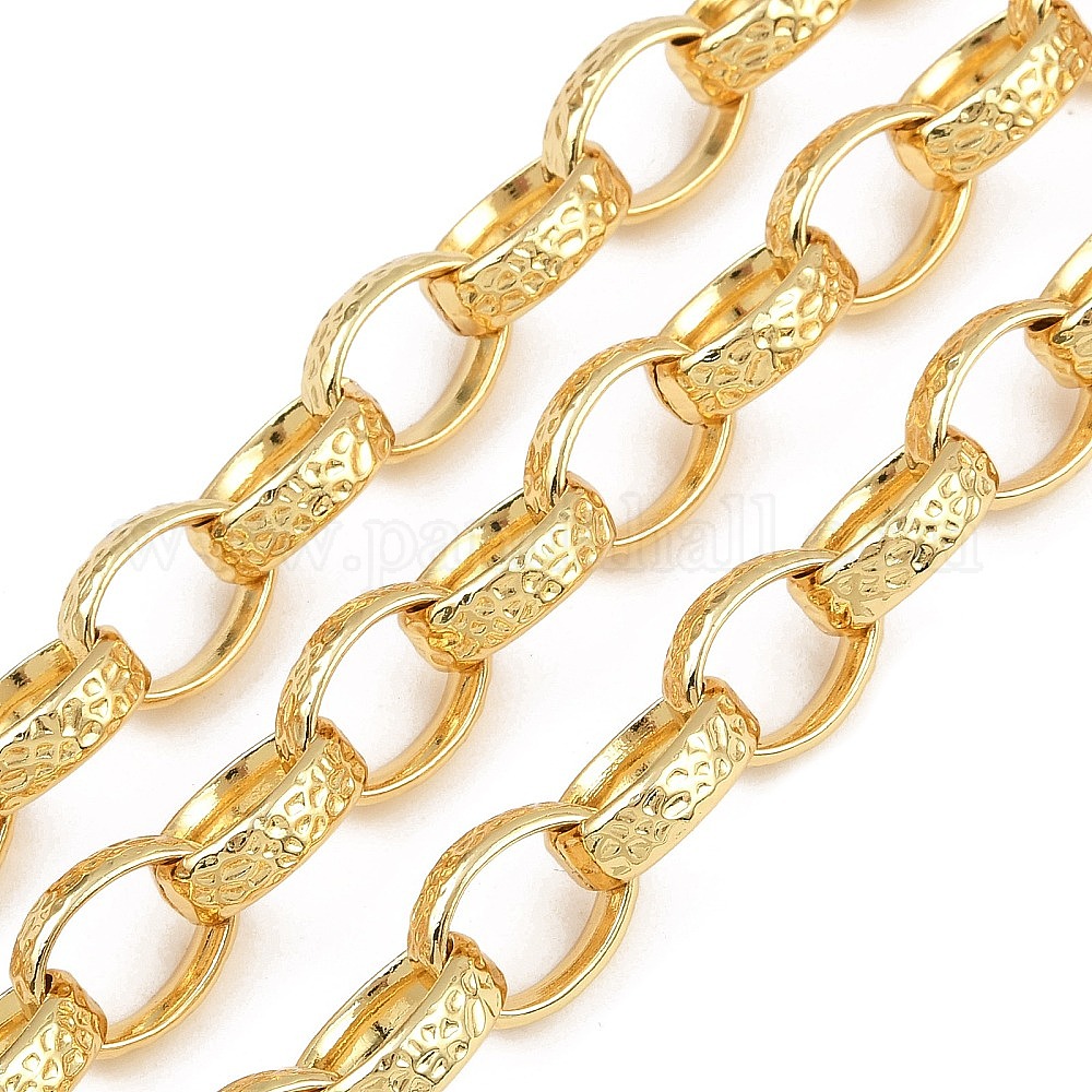 Wholesale Brass Textured Rolo Chains - Pandahall.com