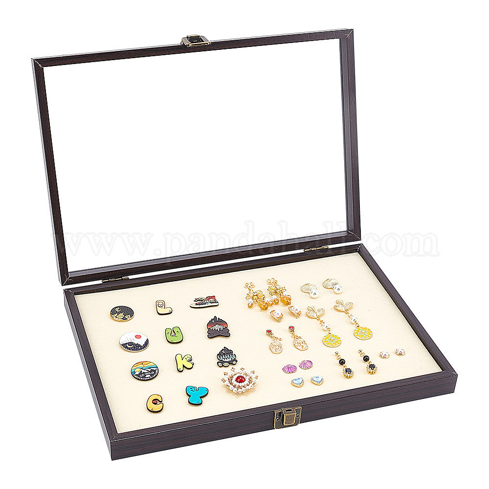 Wholesale NBEADS Wooden Badge Display Box - Pandahall.com