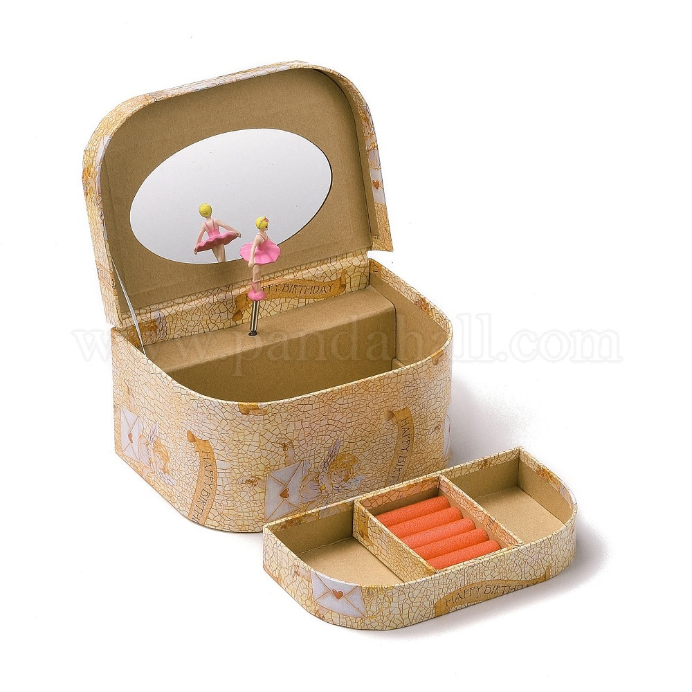 Wholesale Hand Crank Musical Jewelry Cardboard Boxes - Pandahall.com