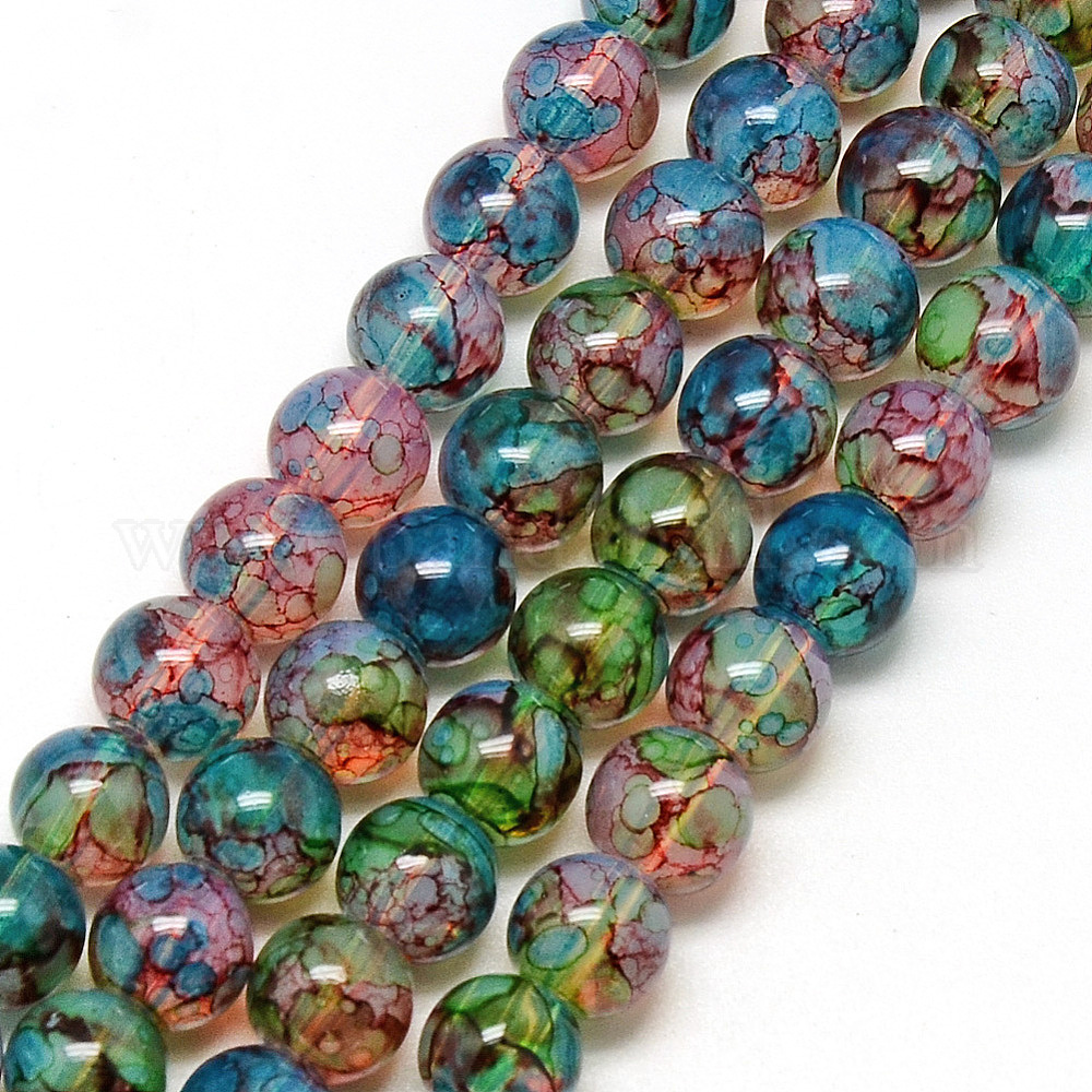 Wholesale Baking Painted Glass Beads Strands - Pandahall.com