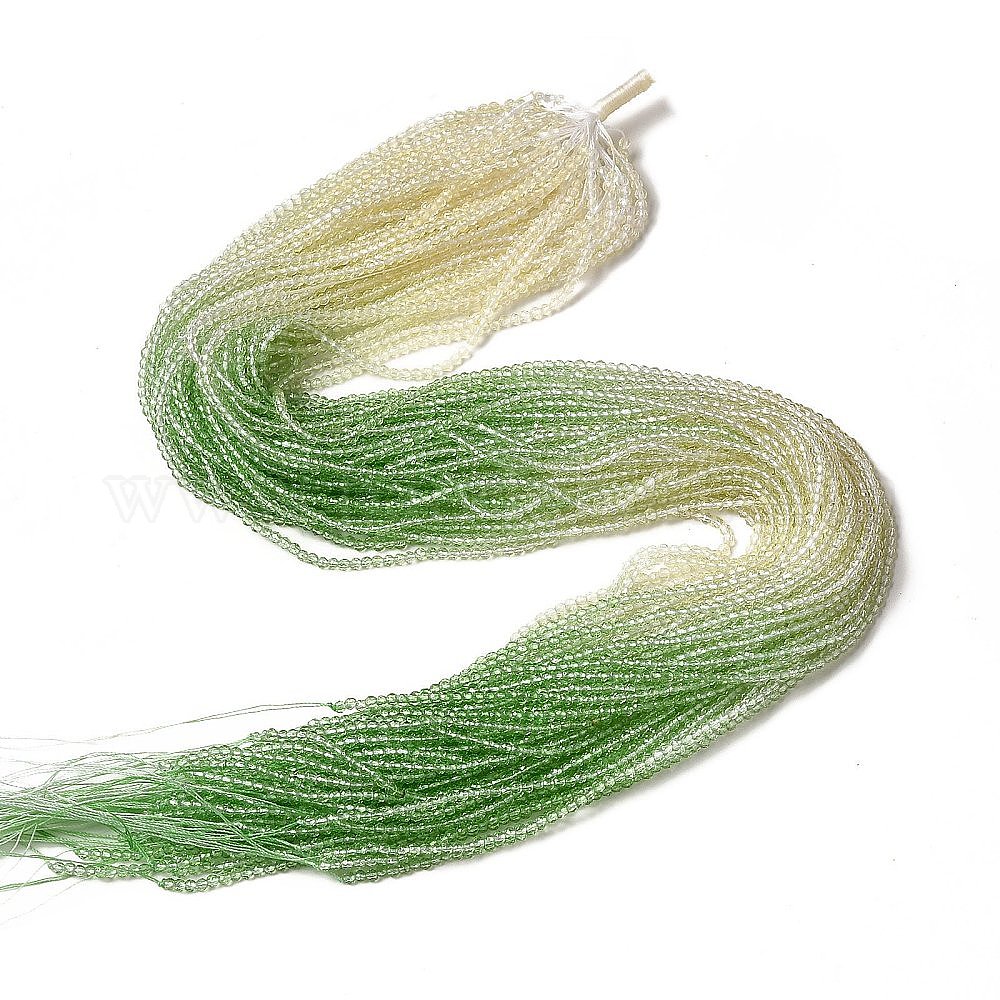 Wholesale Transparent Gradient Color Glass Beads Strands - Pandahall.com