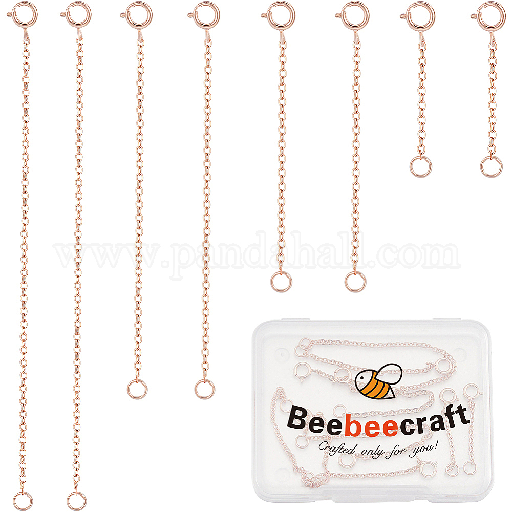 Wholesale 8Pcs 4 Styles Sterling Silver Chain Extender - Pandahall.com