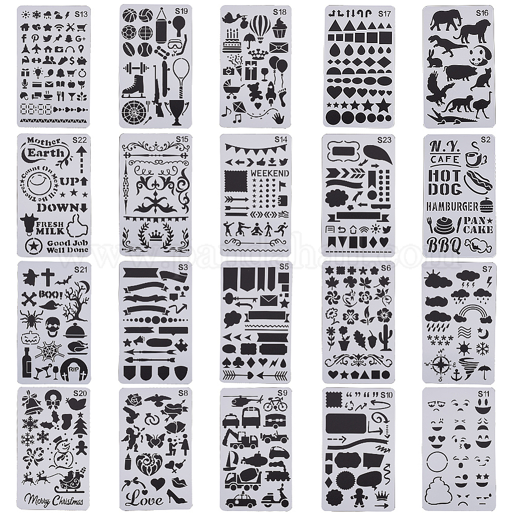 Wholesale Plastic Drawing Painting Stencils Templates - Pandahall.com