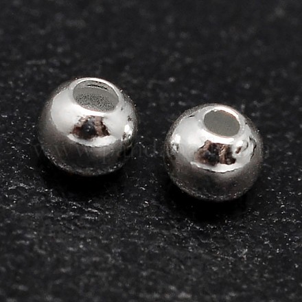 925 Sterling Silver Beads Seamless Round Beads Silver 3mm Hole 1 1.2mm About 377pcs 20g Sterling Silver Round