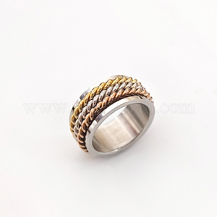 Wholesale Retro Rotatable 304 Stainless Steel Finger Rings - Pandahall.com