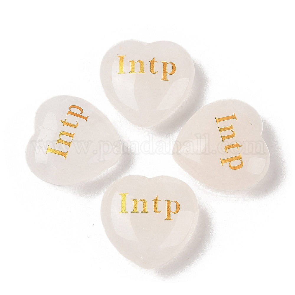 Wholesale Natural Quartz Crystal Heart Engraving MBTI Figurines Statues ...