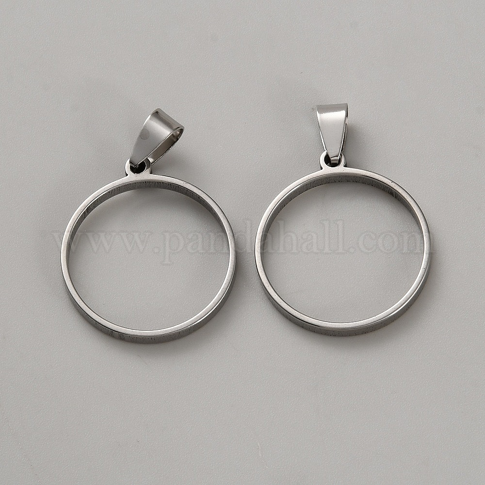 Wholesale Stainless Steel Open Back Bezel Pendant Cabochon Settings ...