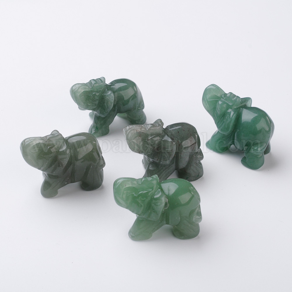 Wholesale Natural Green Aventurine 3D Elephant Home Display Decorations ...
