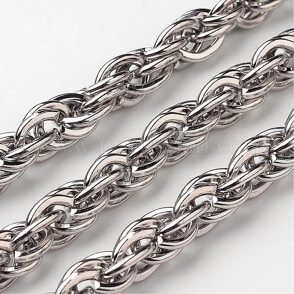 Wholesale Tarnish Resistant 304 Stainless Steel Rope Chains - Pandahall.com