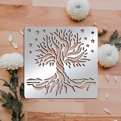 Tree Of Life Template Tree Of Life Metal Stencil - Stainless Steel ...