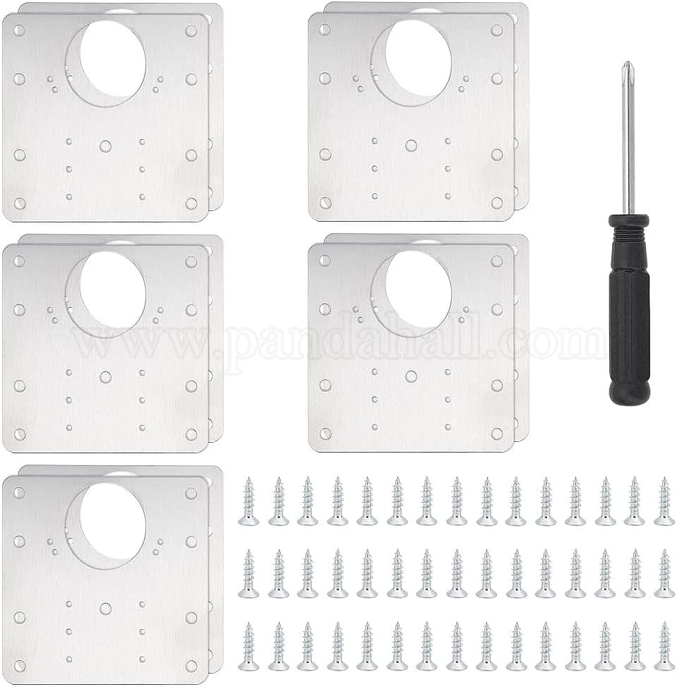 Wholesale 10 Sets 430 Stainless Steel Mounting Plate - Pandahall.com