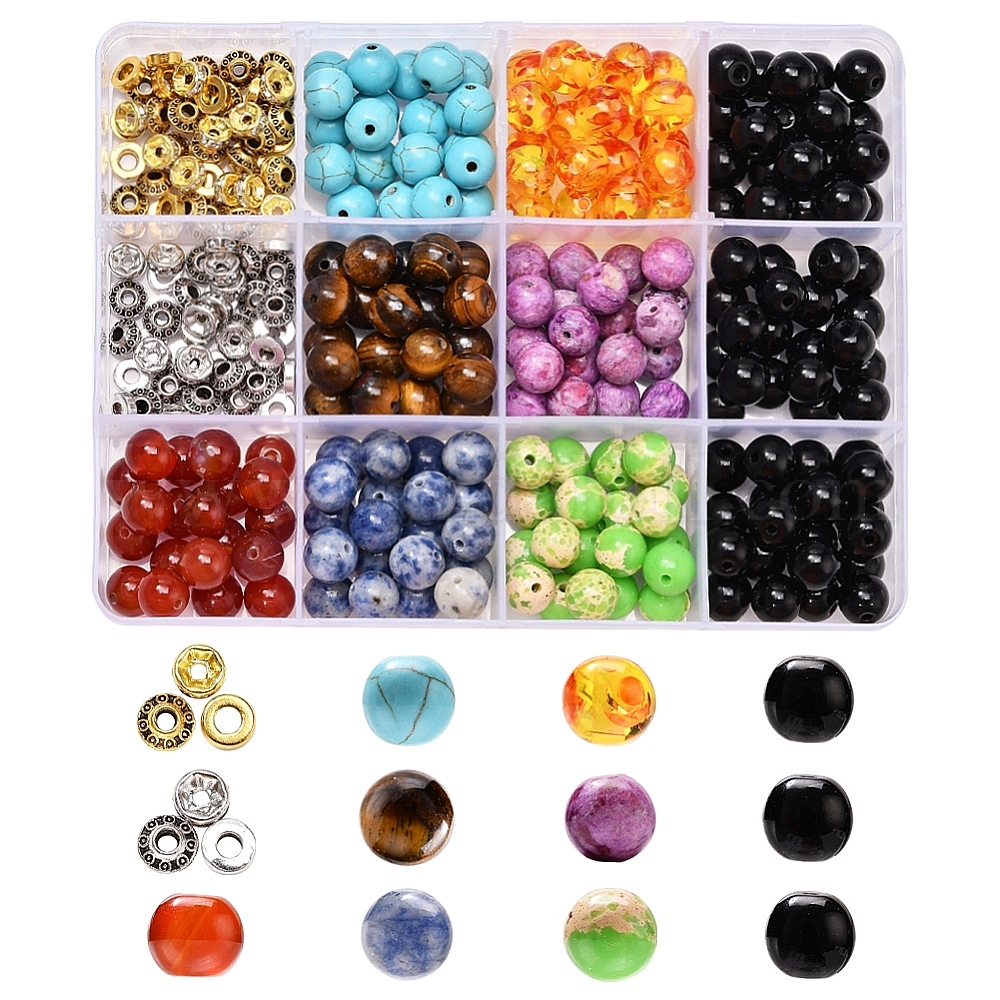 Wholesale DIY Round Mixed Stone Beads Bracelet Making Kit - Pandahall.com