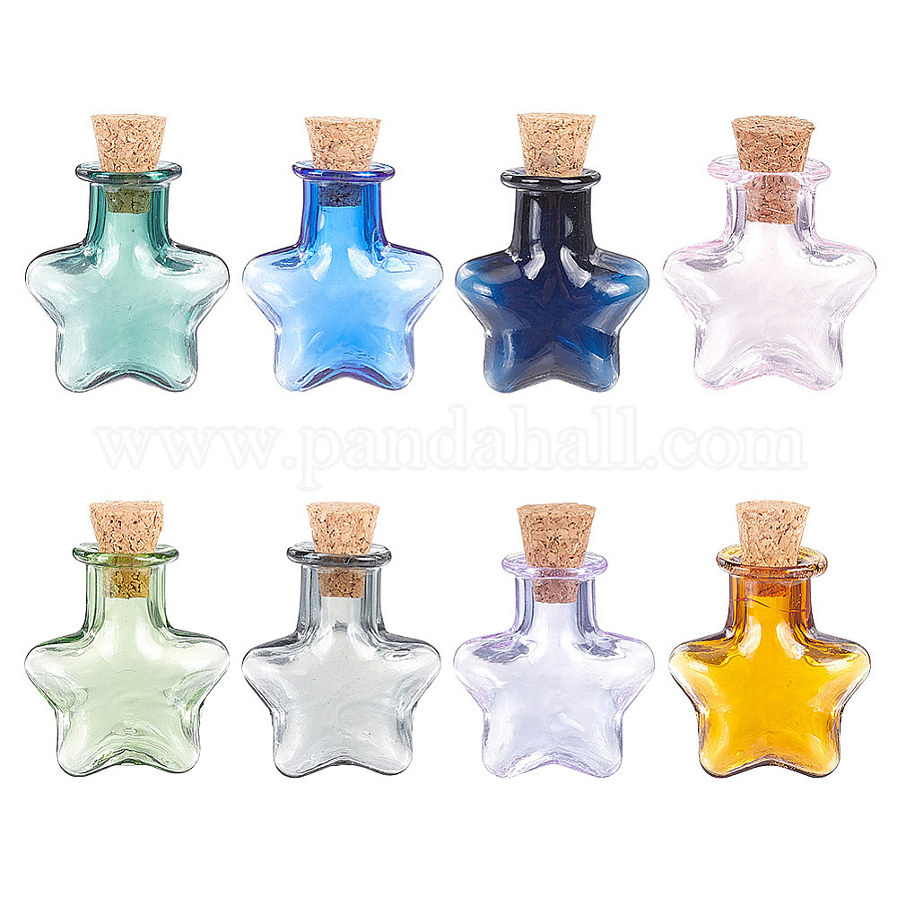 Wholesale 8Pcs 8 Colors Mini High Borosilicate Glass Bottle Bead ...