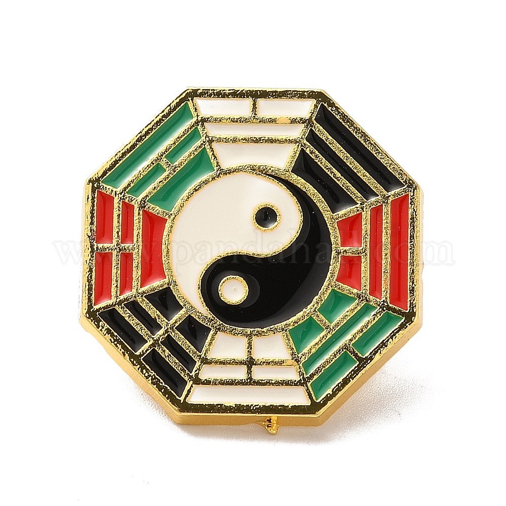 Wholesale Eight-Diagram Tactics with Yin Yang Enamel Pin - Pandahall.com