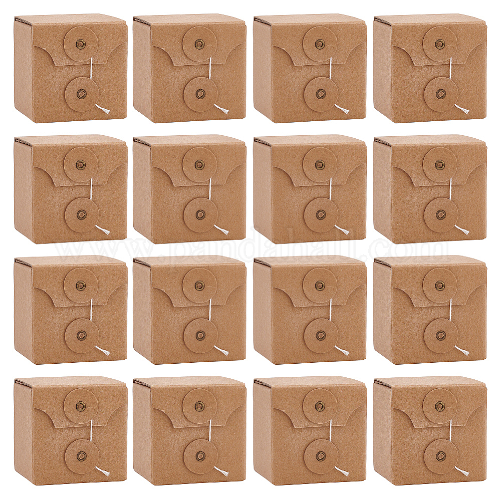 Wholesale Square Kraft Paper Folding Boxes - Pandahall.com