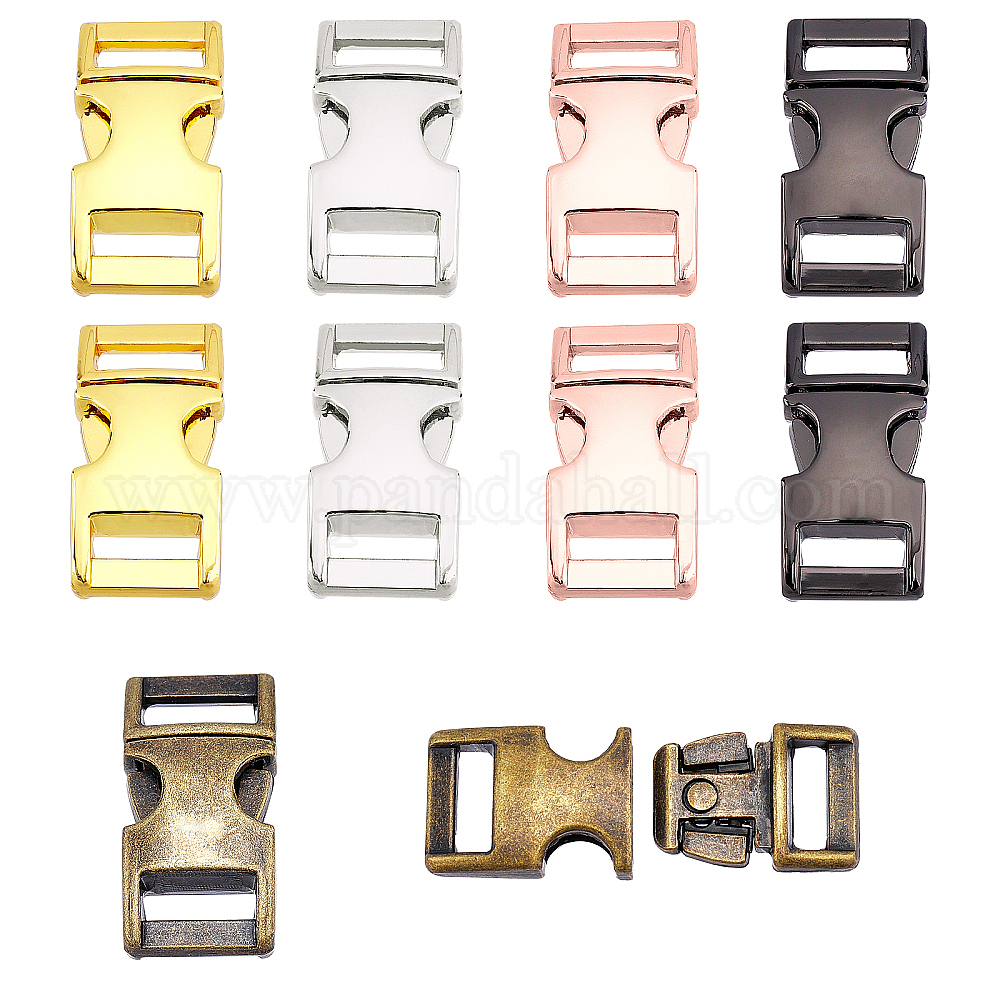 Wholesale 10Pcs 5 Colors Alloy Side Release Buckles - Pandahall.com