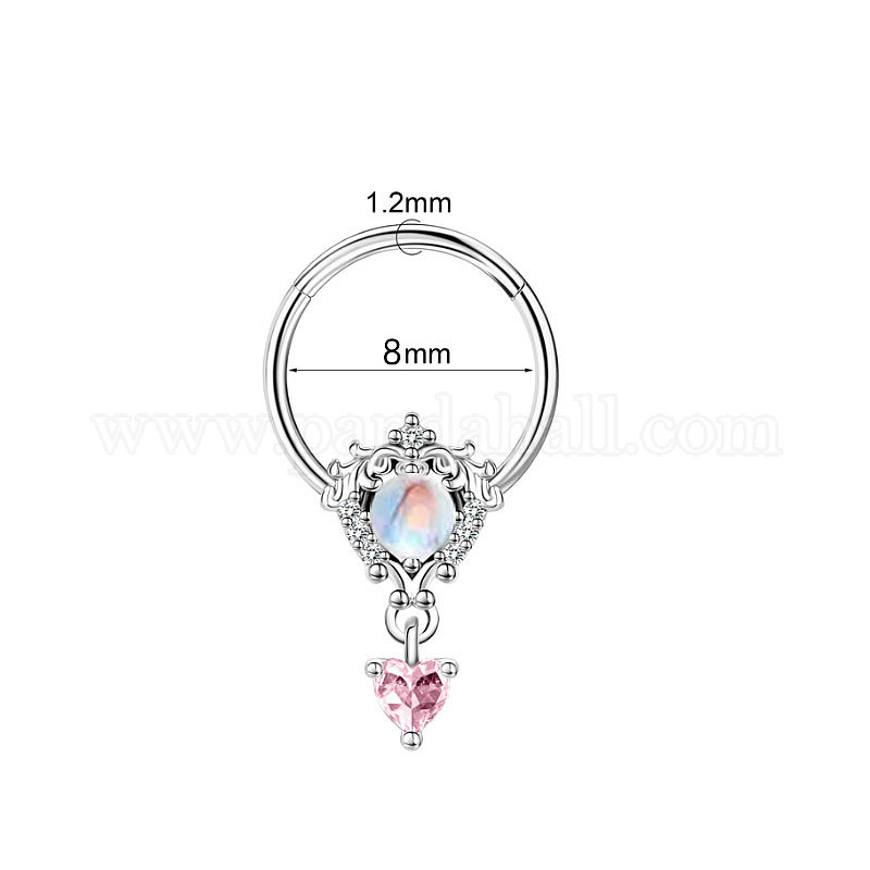 Wholesale 316L Surgical Stainless Steel Pave Cubic Zirconia Nipple Rings - Pandahall.com