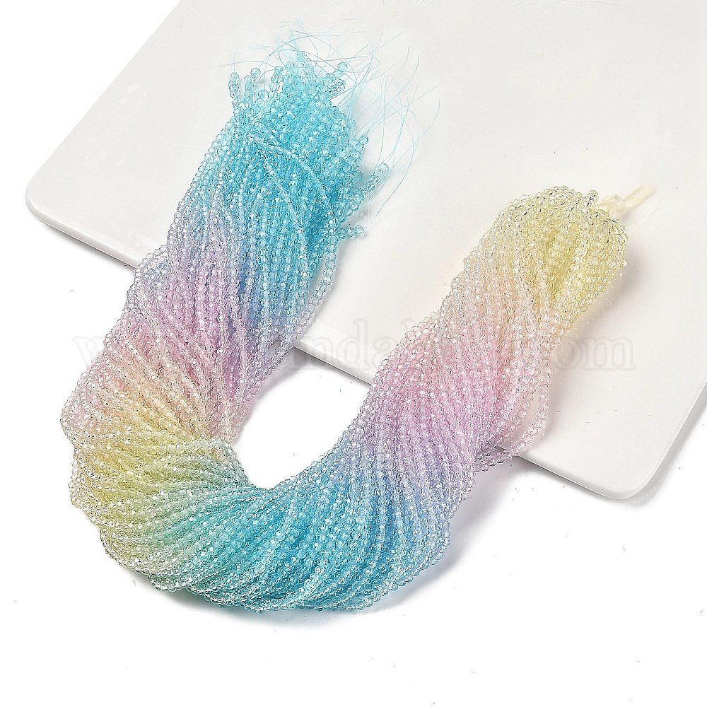 Wholesale Transparent Painted Glass Beads Strands - Pandahall.com