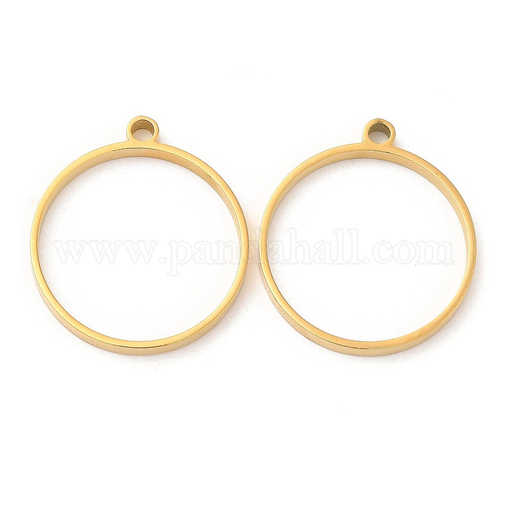 Wholesale 304 Stainless Steel Open Back Bezel Flat Round Pendants ...