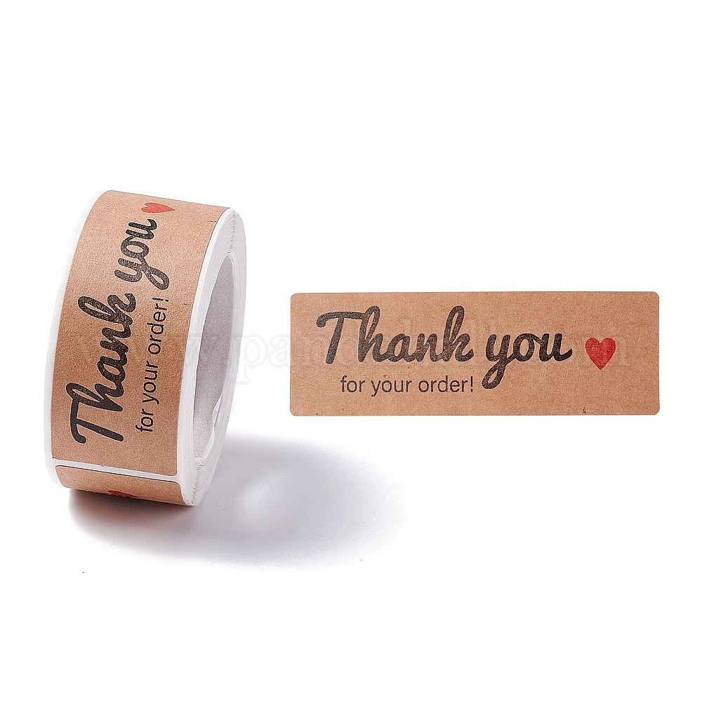 Wholesale Rectangle Thank You Theme Paper Stickers - Pandahall.com