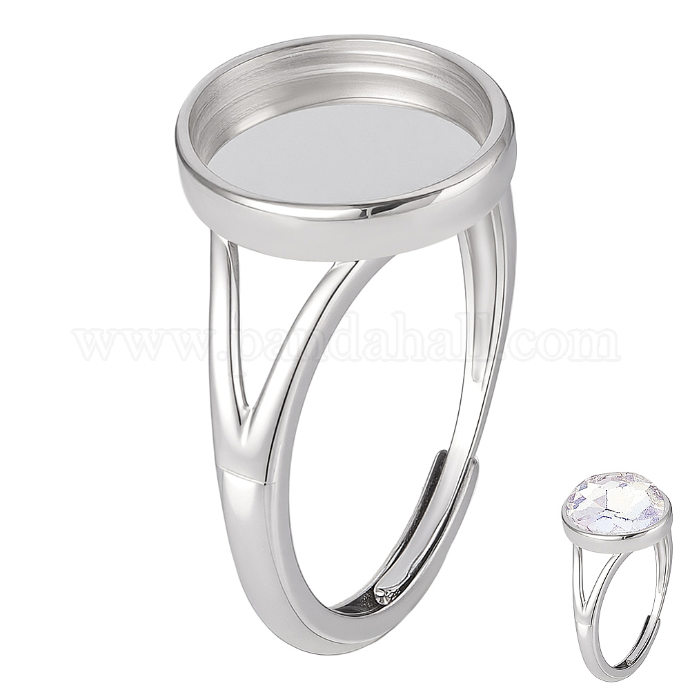 Wholesale Adjustable 925 Sterling Silver Finger Ring Components ...
