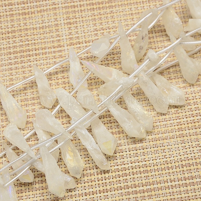Wholesale Electroplate Gemstone Natural Quartz Crystal Beads Strands ...