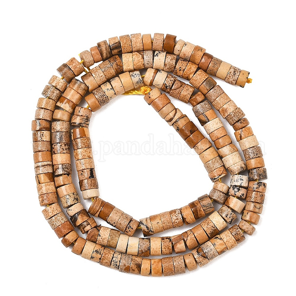 Wholesale 1 Strand Natural Picture Jasper Beads Strands - Pandahall.com