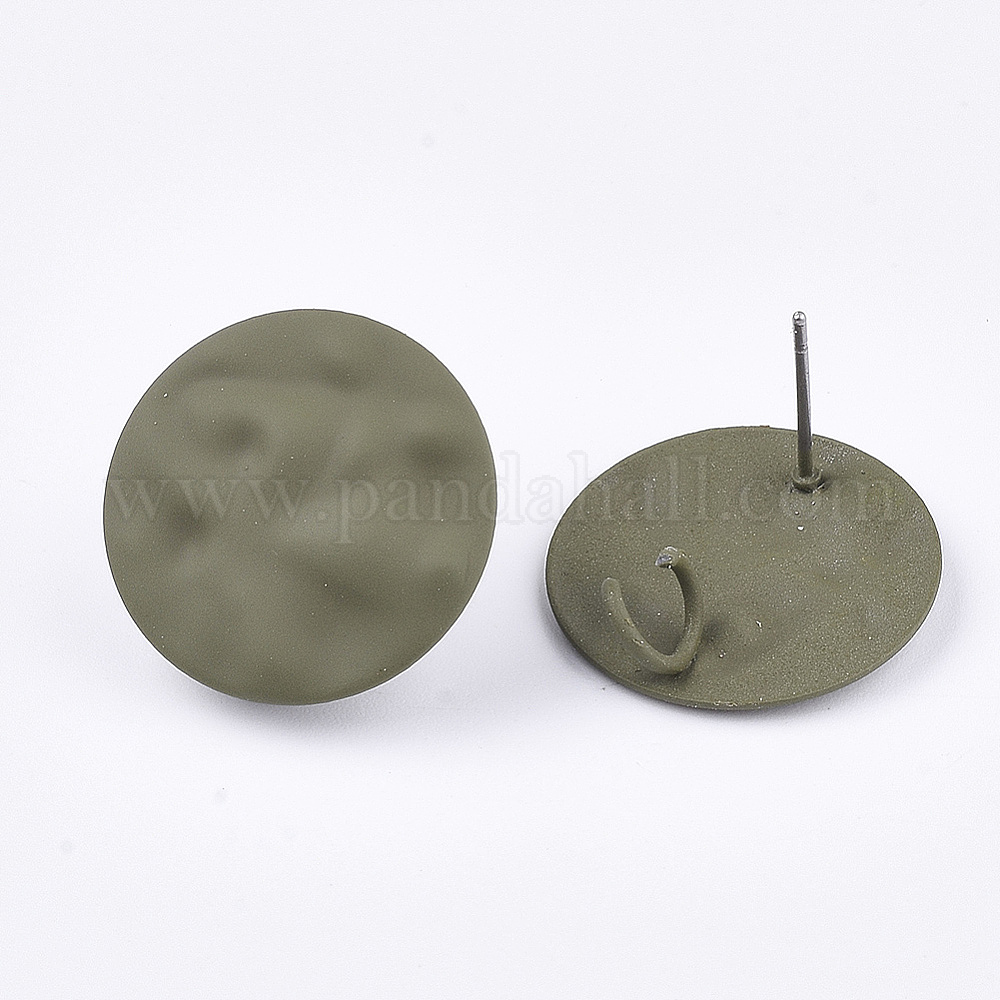 Wholesale Spray Painted Iron Stud Earring Findings - Pandahall.com