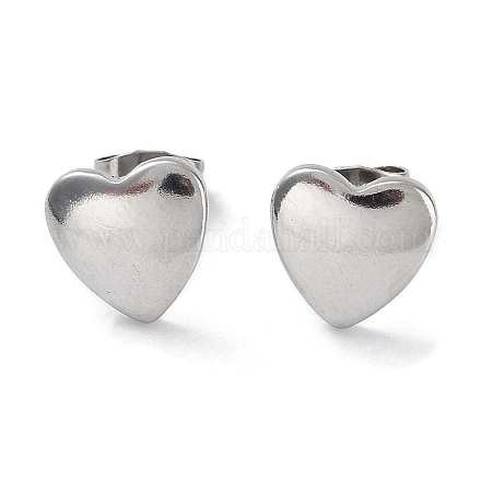 Wholesale Non-Tarnish 304 Stainless Steel Heart Ear Studs for Women ...