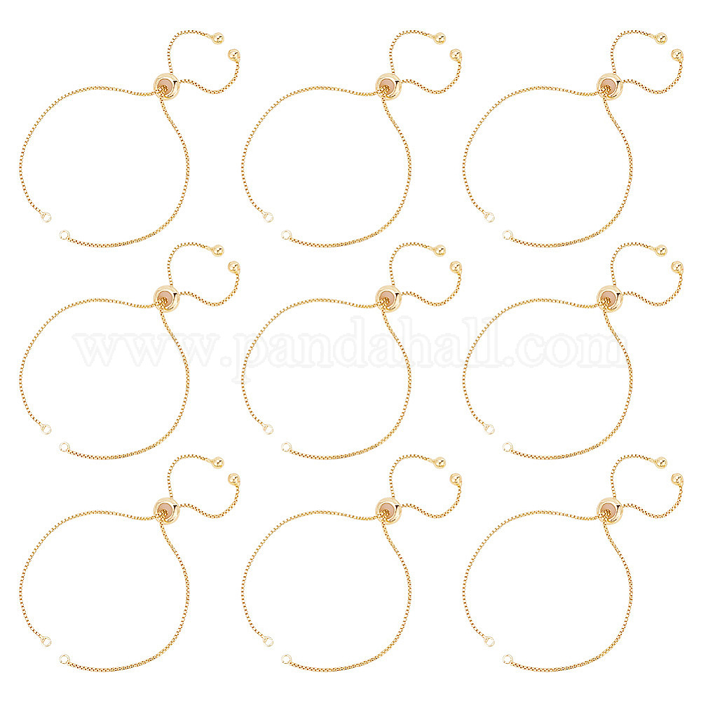 Wholesale 12Pcs Rack Plating Brass Chain Link Bracelet Making ...