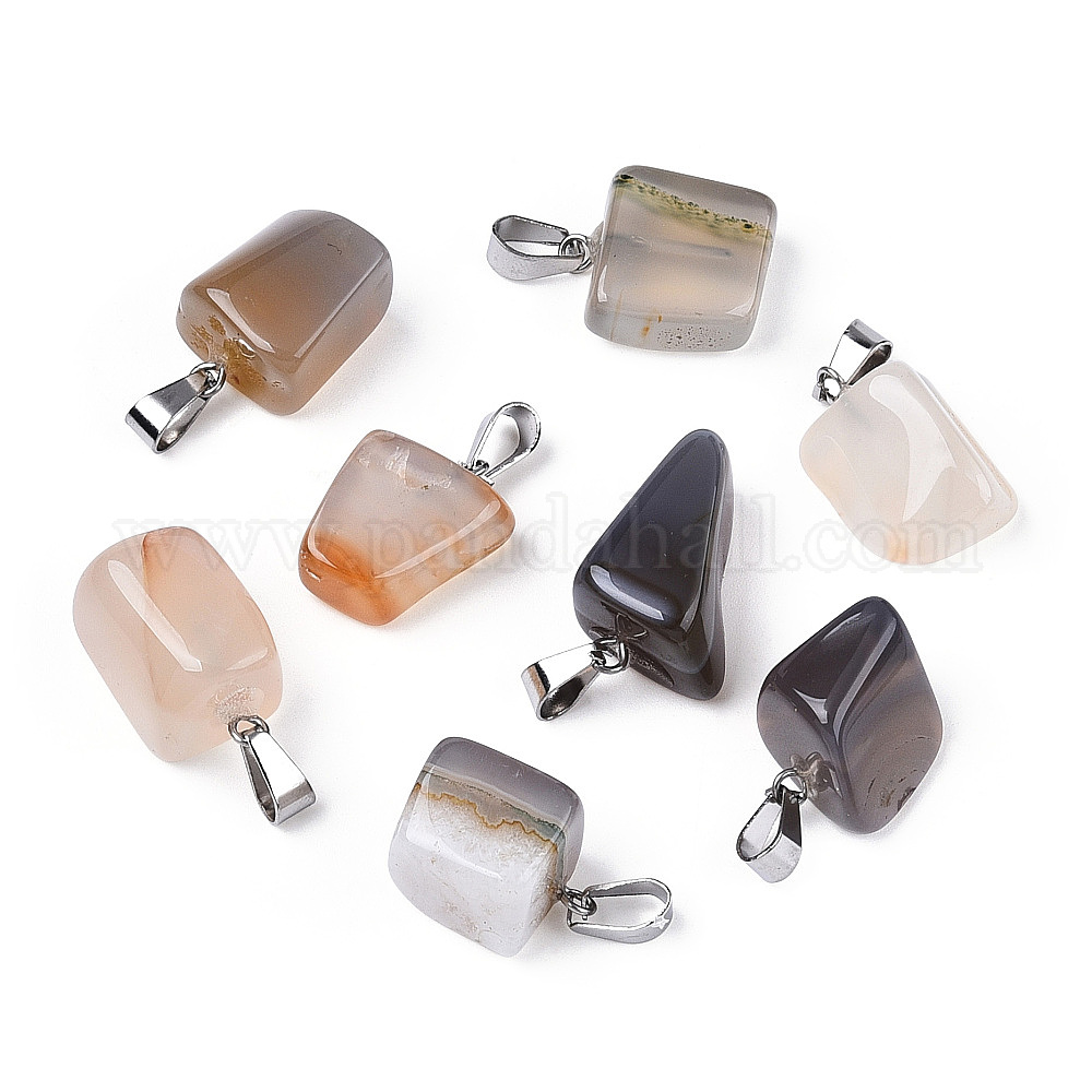 Wholesale Natural Grey Agate Pendants - Pandahall.com