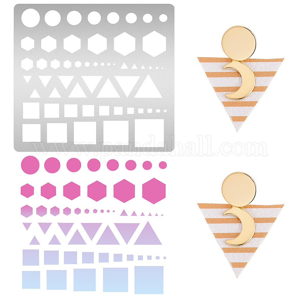 Wholesale UNICRAFTALE Metal Stencil Triangle Template Square Cutting ...