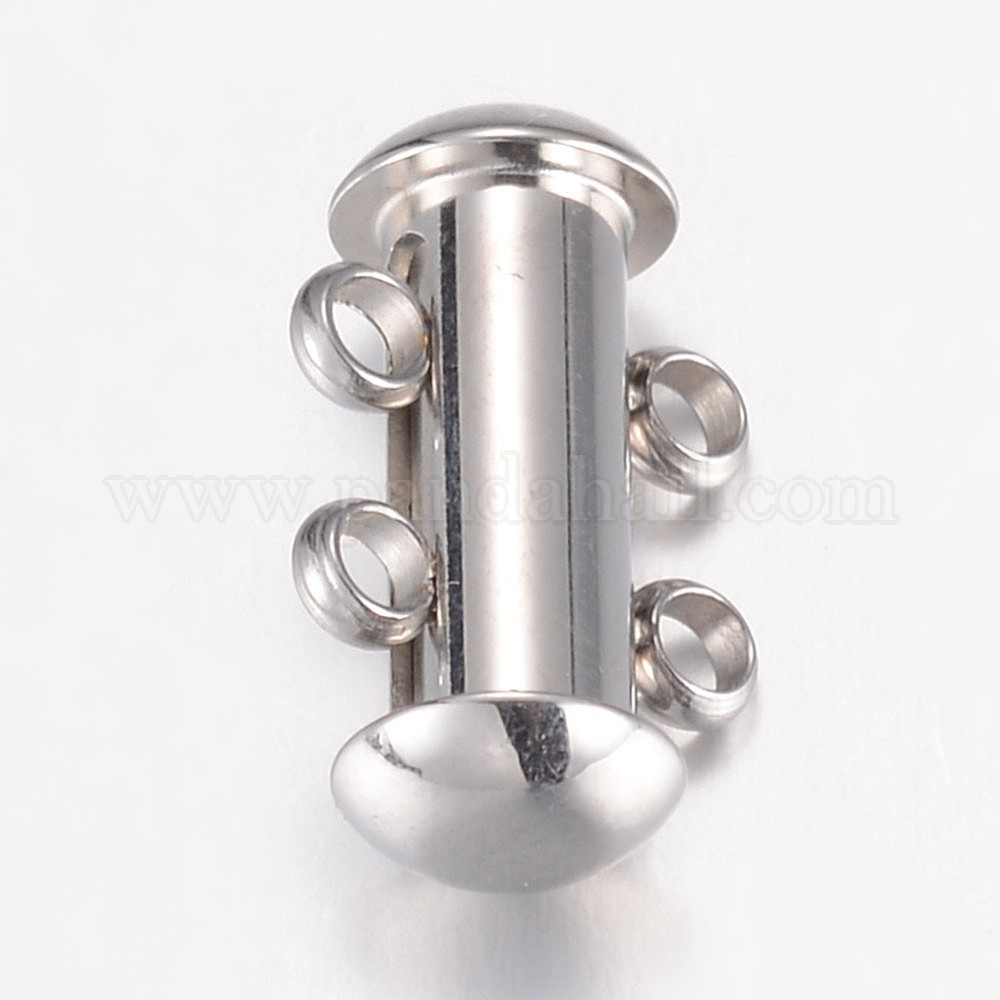 Wholesale Non-Tarnish 304 Stainless Steel Slide Lock Clasps - Pandahall.com