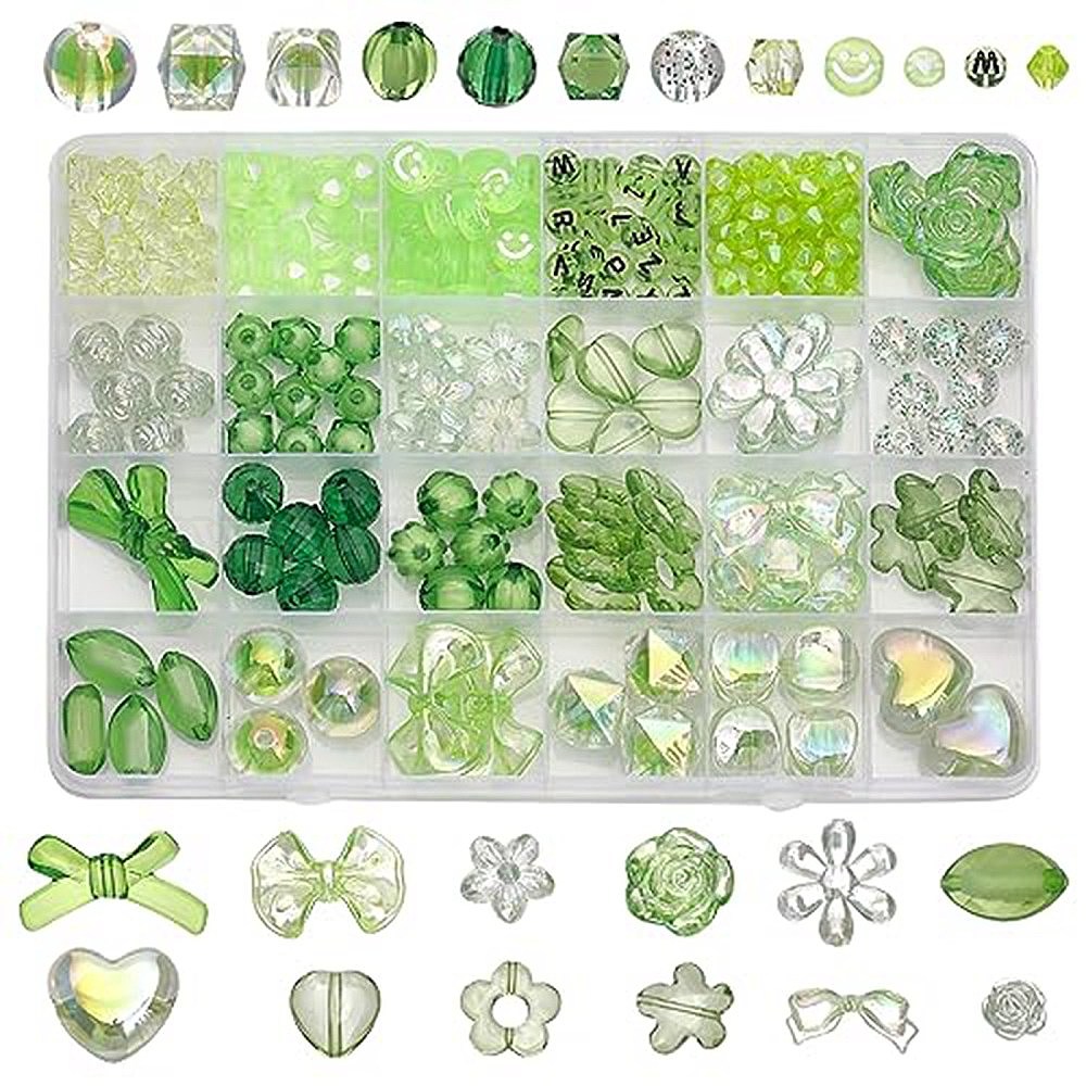 Wholesale 238Pcs 24 Style Transparent Acrylic Beads - Pandahall.com