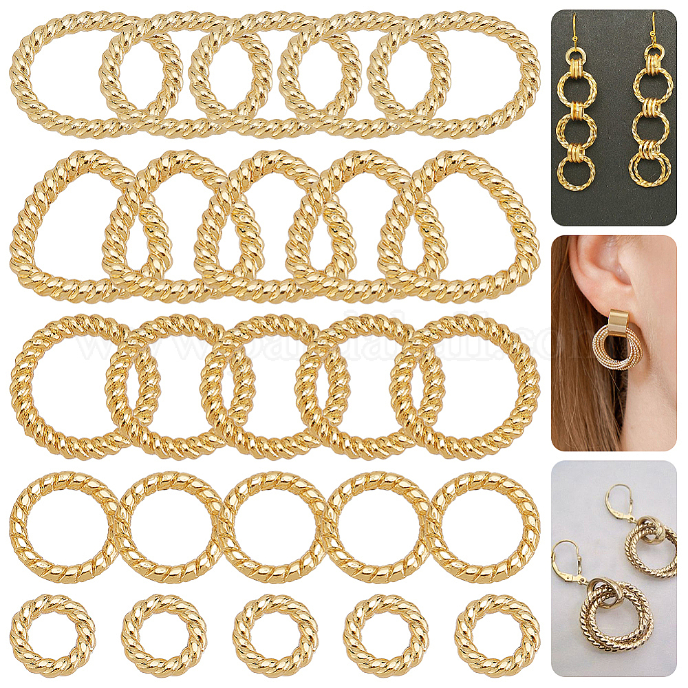 Wholesale 100Pcs 5 Style Alloy Linking Rings - Pandahall.com