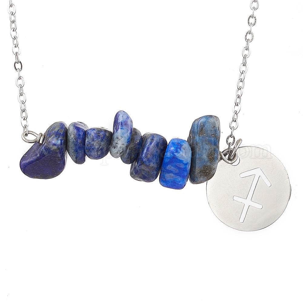 Wholesale Natural Lapis Lazuli Chip & Constellation Pendant Necklaces ...