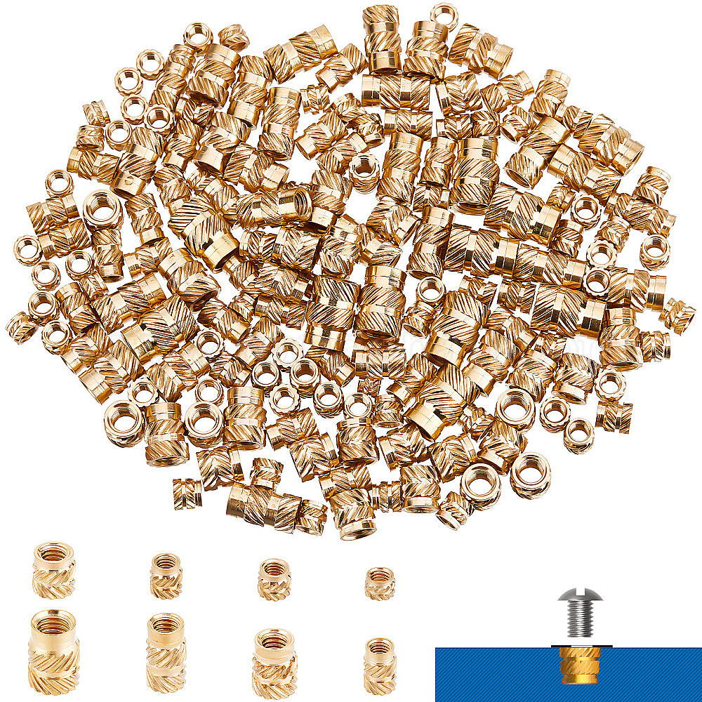 Wholesale 170Pcs 8 Style Brass Metric Threaded Inserts for Plastic Heat ...