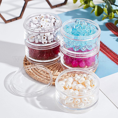 Round Plastic Bead Containers Wholesale BENECREAT 15G/15ML Stackable