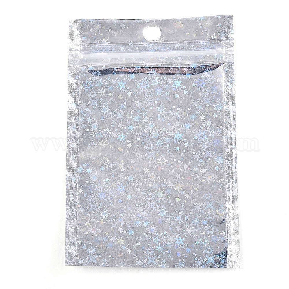 Wholesale Glitter Holographic Star Plastic Packaging Yin-yang Zip Lock ...