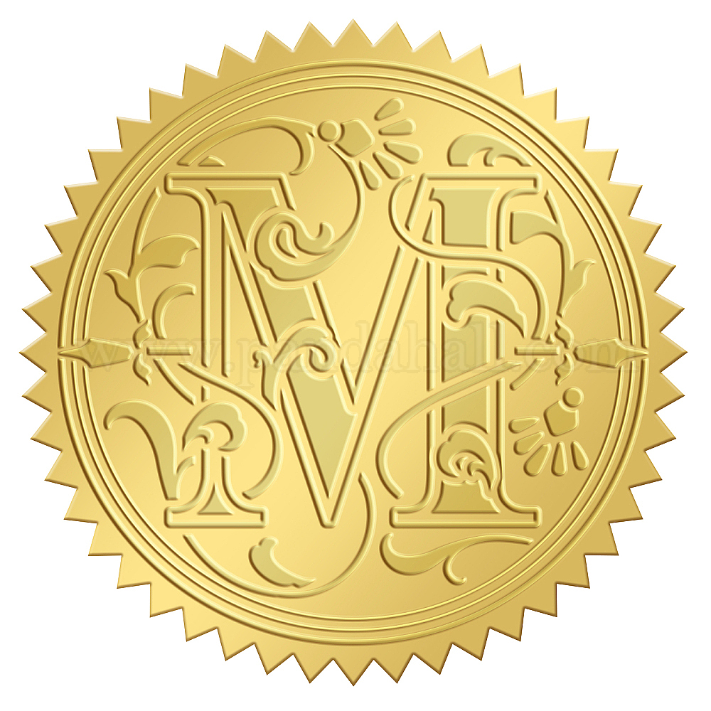 Wholesale Self Adhesive Gold Foil Embossed Stickers - Pandahall.com