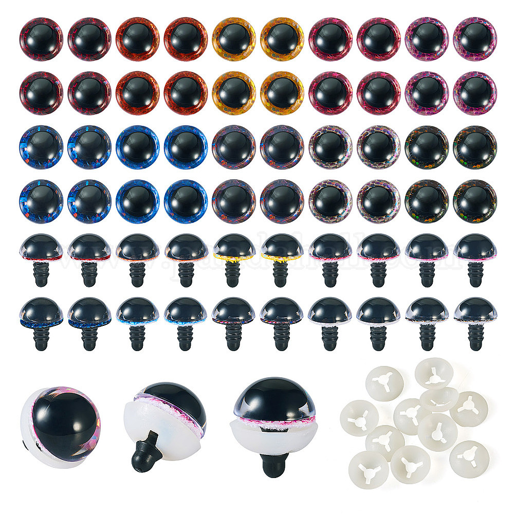 Wholesale 40 Sets 10 Colors Plastic Craft Eyes - Pandahall.com