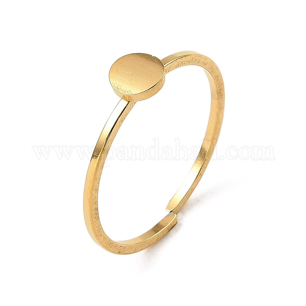 Wholesale 304 Stainless Steel Adjustable Open Cuff Rings - Pandahall.com