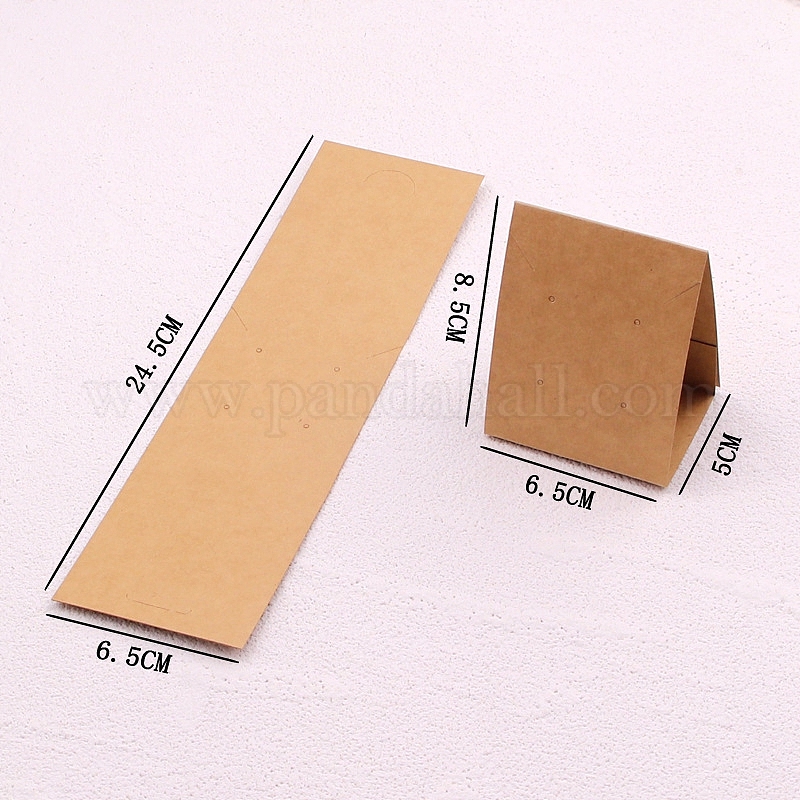 Wholesale 100Pcs Foldbale Kraft Paper Jewelry Display Cards - Pandahall.com
