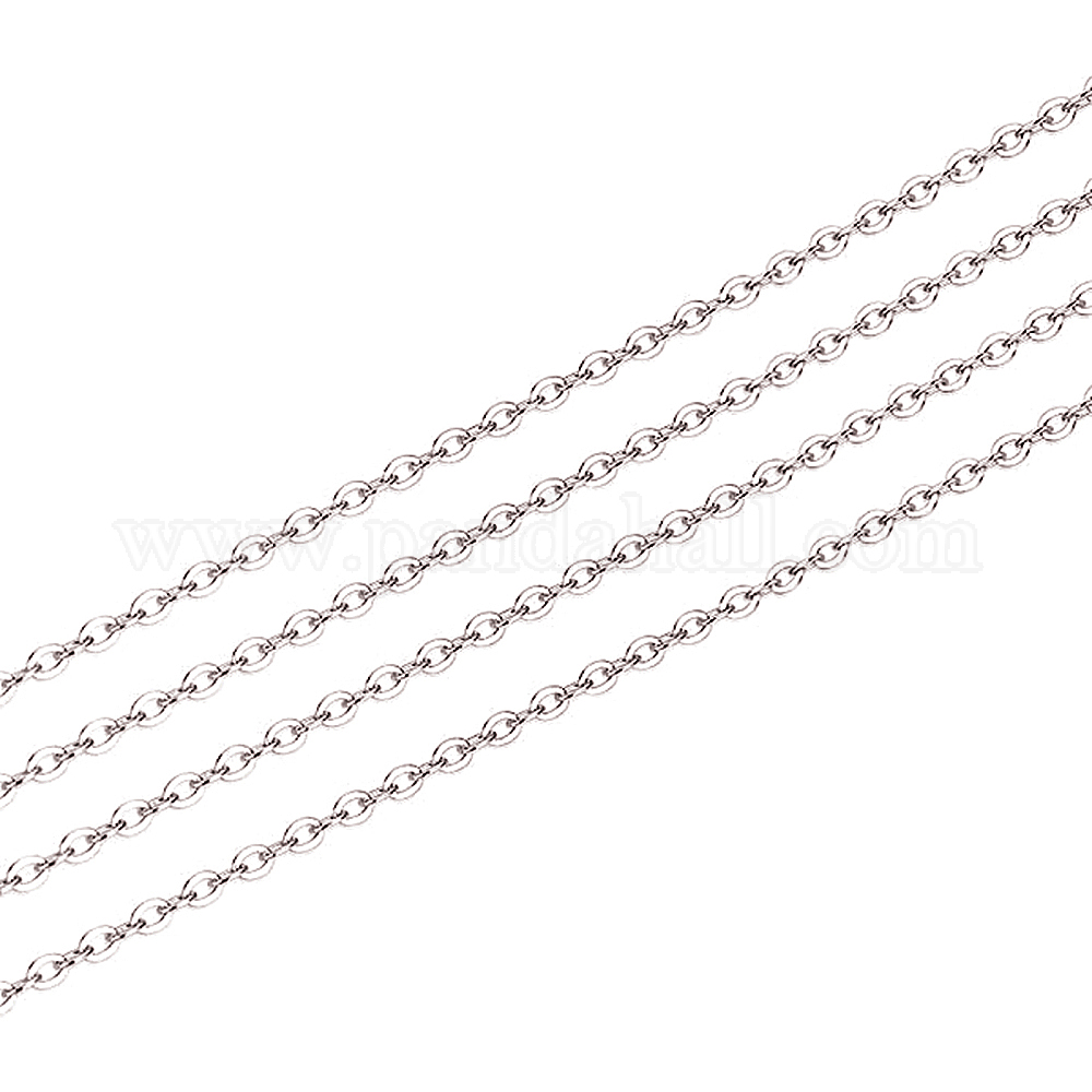 Wholesale Anti-Tarnish Rhodium Plated 925 Sterling Silver Cable Chain ...